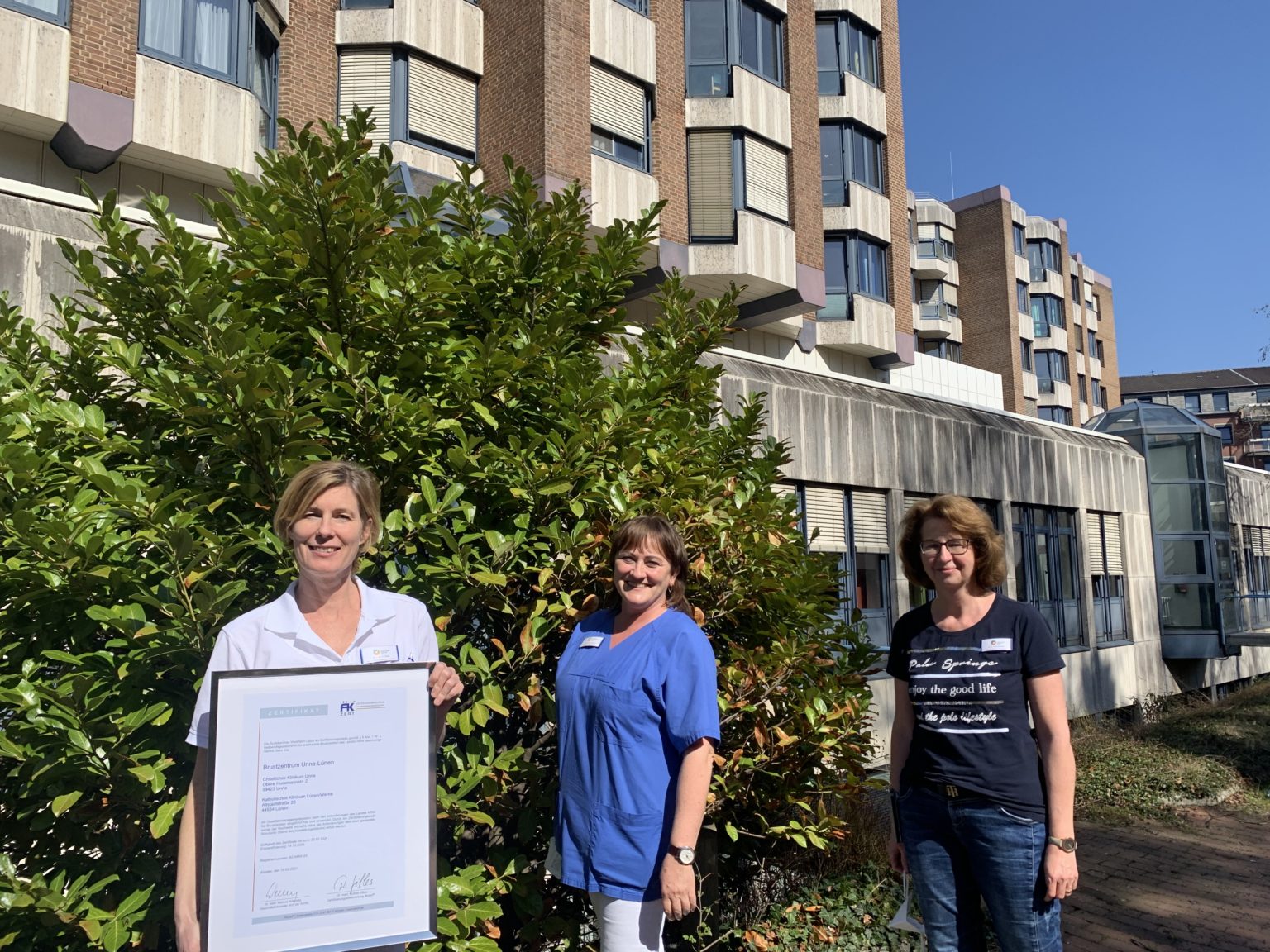 Brustkrebs-Versorgung am CKU ausgezeichnet | Rundblick Unna